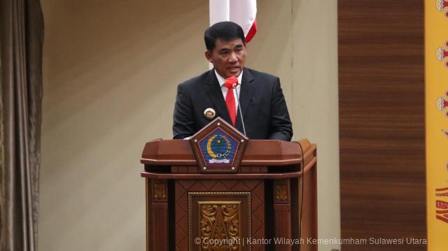 Kemenkum Sulut Hadiri Rapat Paripurna Penyerahan LHP BPK RI atas LKPD Tahun 2024 sekaligus ...